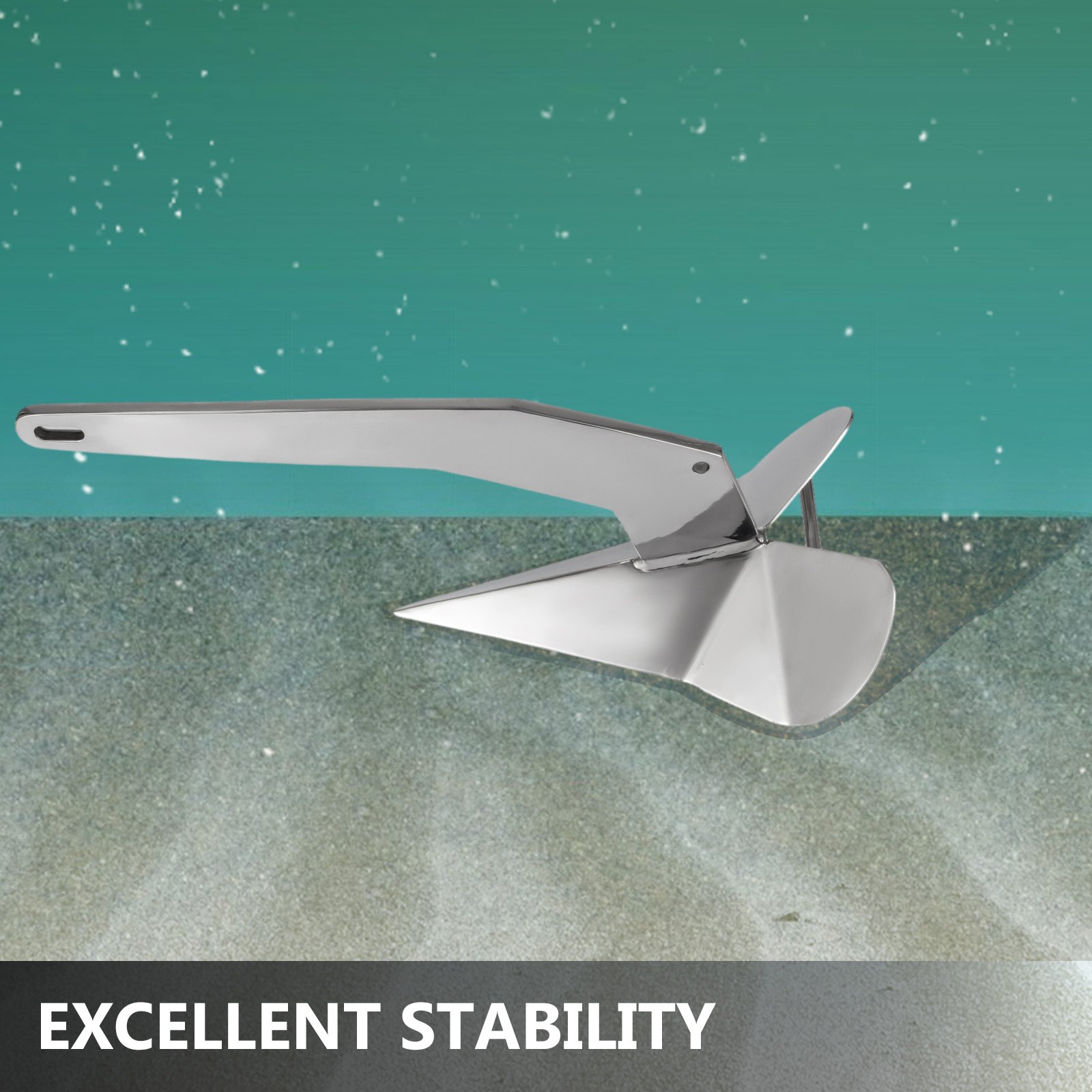 14lb 6.35 kg Stainless Steel Delta Style Boat Anchor Boats From 20-35 ...