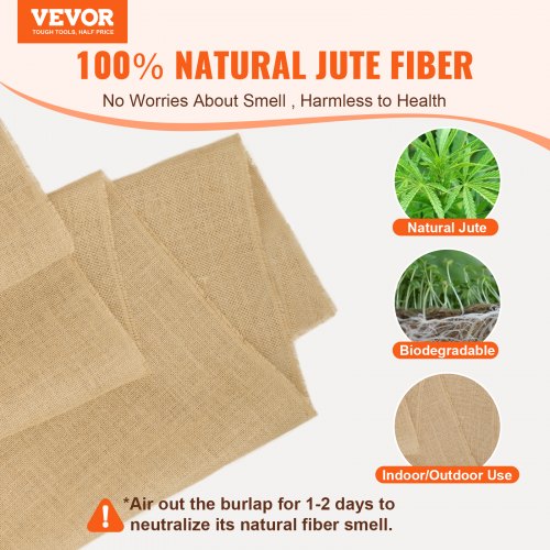 VEVOR Burlap Fabric Roll Burlap Tree Wrap 40 in x 300 ft for Crafts ...