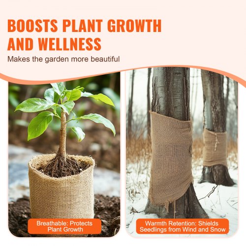 VEVOR Burlap Fabric Roll Burlap Tree Wrap 40 in x 300 ft for Crafts ...