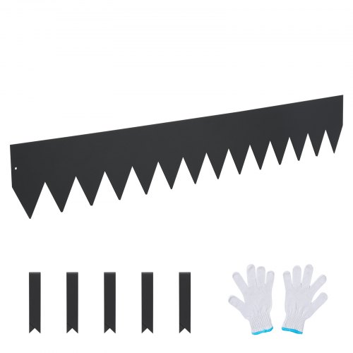 VEVOR Steel Landscape Edging, 3-pack Steel Garden Edging Borders, 40" L ...