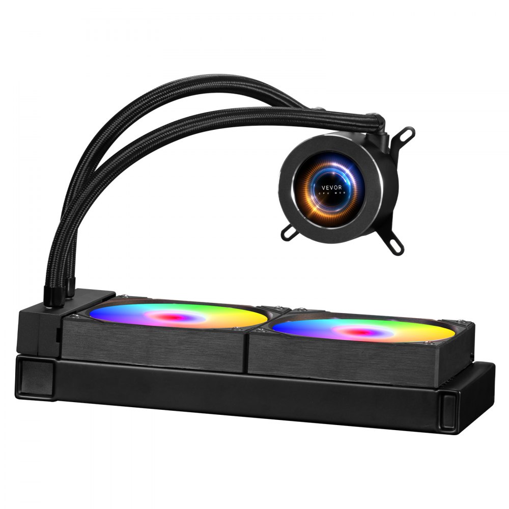 VEVOR Liquid Cooler for CPU - 2.1in LCD, 4850 RPM