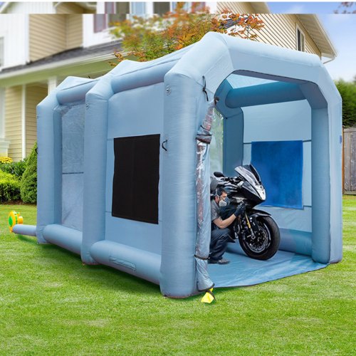 VEVOR Inflatable Paint Booth, 13x10x9ft Inflatable Spray Booth, 950W ...