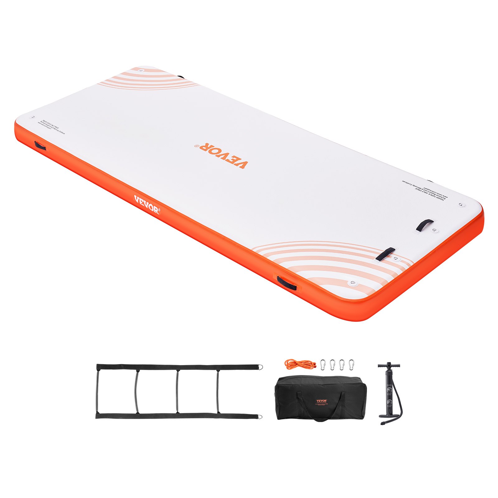 VEVOR Inflatable Floating Dock, 15 x 6FT Inflatable Dock Platform, Non ...
