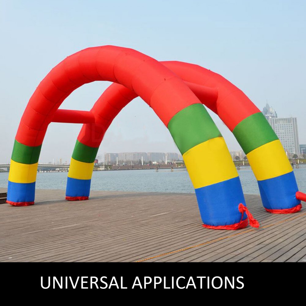 VEVOR Twin Arches, 26ft X 13ft Inflatable Rainbow Arch, with 370W ...