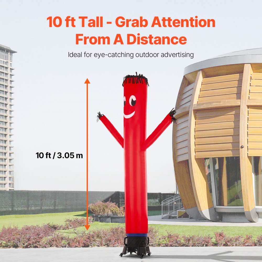 10 ft Air Dancers Wacky Waving Inflatable Tube Man with 9/10 HP Blower ...