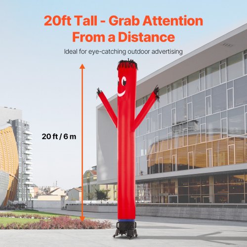 20 ft Air Dancers Wacky Waving Inflatable Tube Man with 1 HP Blower Fan ...
