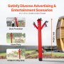 6 ft Air Dancers Wacky Waving Inflatable Tube Man with 1/15 HP Blower ...