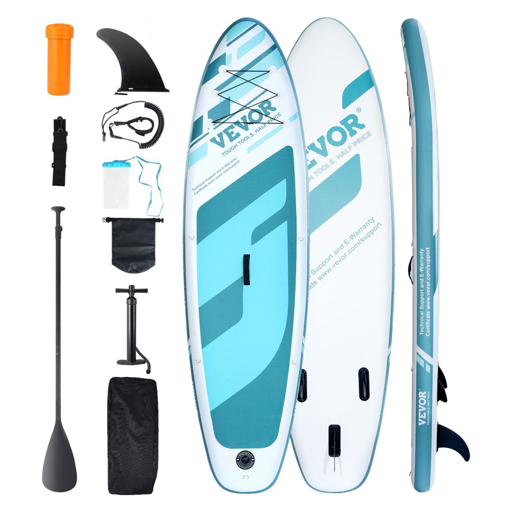 VEVOR Inflatable Stand Up Paddle Board, 11' x 33" x 6" Wide SUP ...