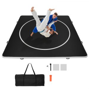 Tapis de lutte gonflable VEVOR 4 x 4 m, épais, pliable, en PVC, avec ...
