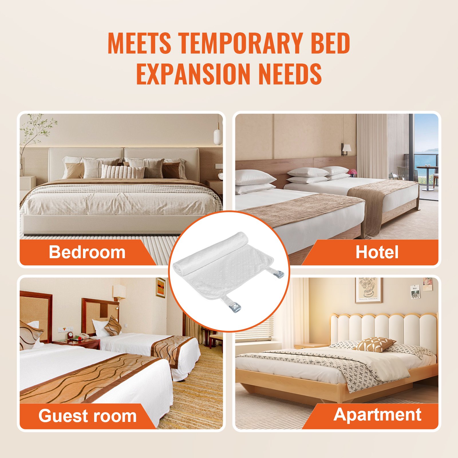 VEVOR Bed Gap Filler — Adjustable Mattress Connector