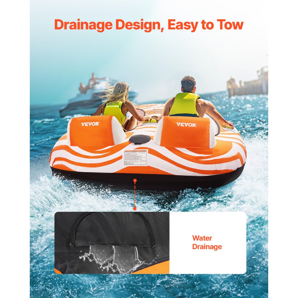 VEVOR Two Person Tubes Boating - 340lbs, 840D Nylon Cover