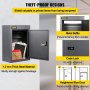 VEVOR Through The Wall Drop Box, 12.5''x6.3''x16.9'' Mail Drop Box w ...