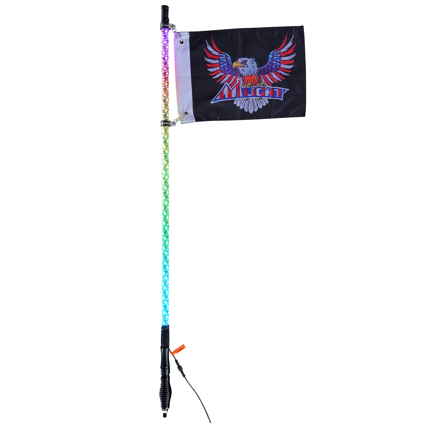 VEVOR 1 PC 3 FT Whip Light with Spring Base, Led Whip Light with APP ...