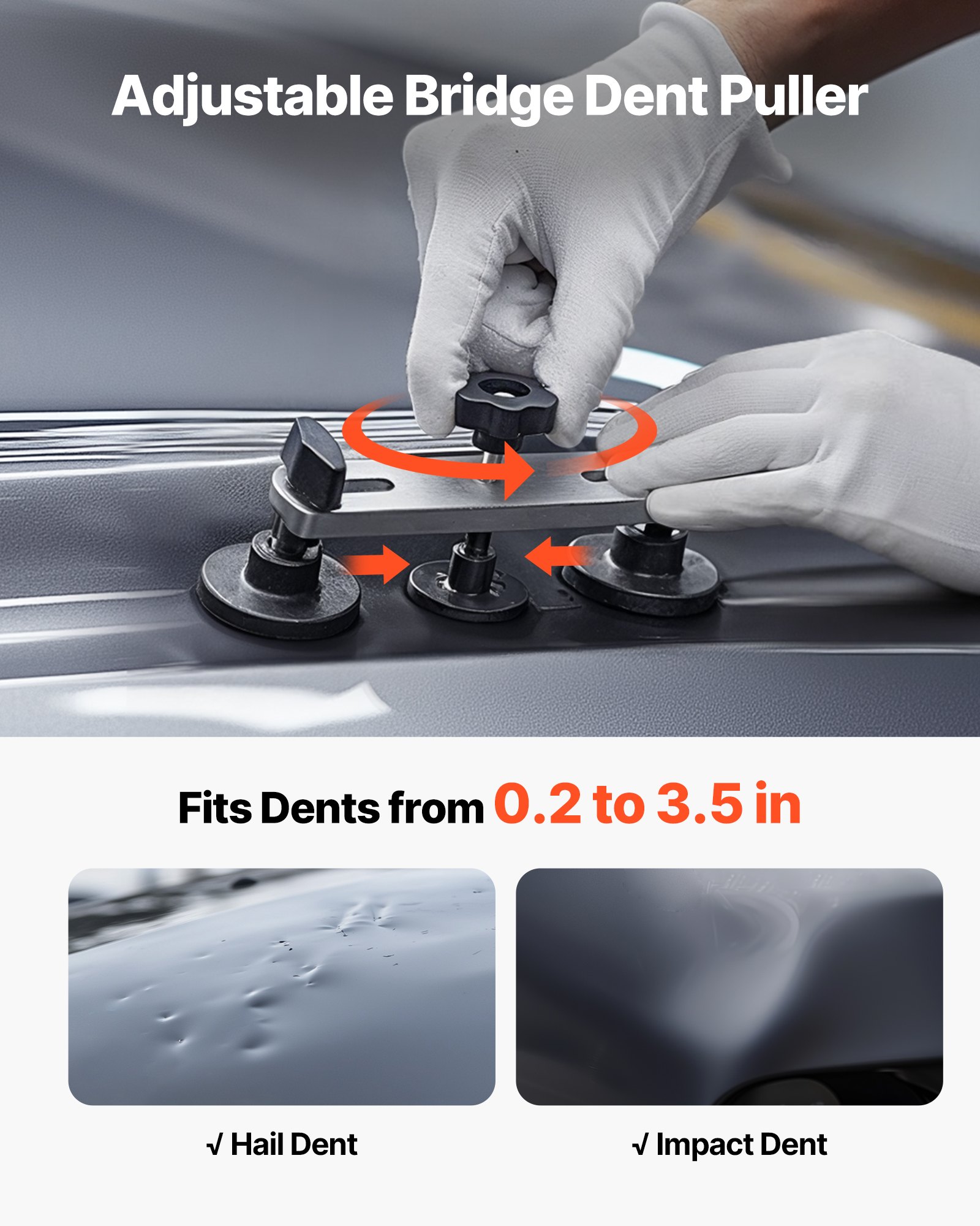 VEVOR Dent Puller Kit, 60 PCS Paintless Dent Removal Kit with Golden ...