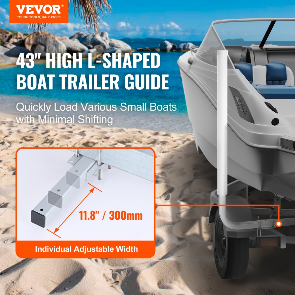 VEVOR Boat Trailer Guide, 43” Adjustable Design Trailer Guide Poles ...