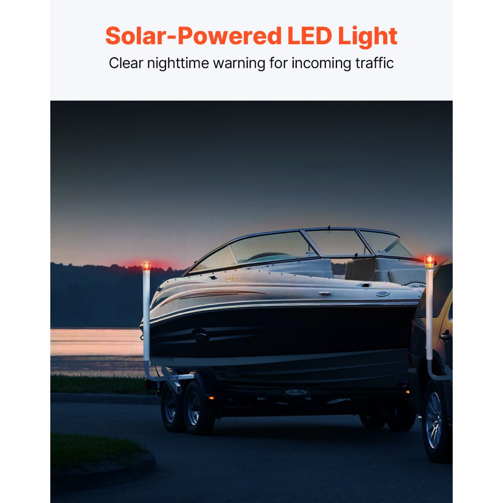 VEVOR Boat Trailer Guide, 62” with LED Light Trailer Guide Poles, 2PCS ...