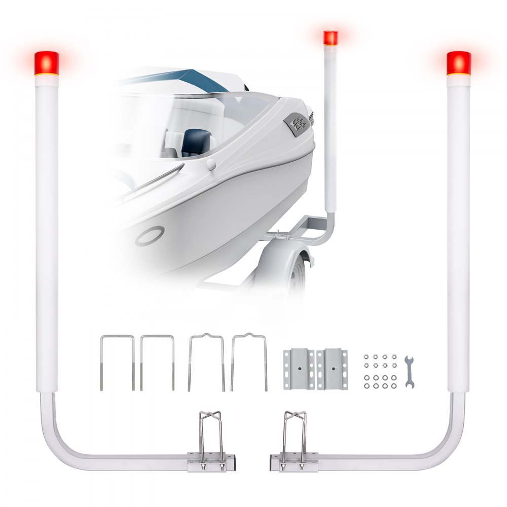 VEVOR Marine Trailer Guide Set, 62'' with LED Illumination, Pair of ...