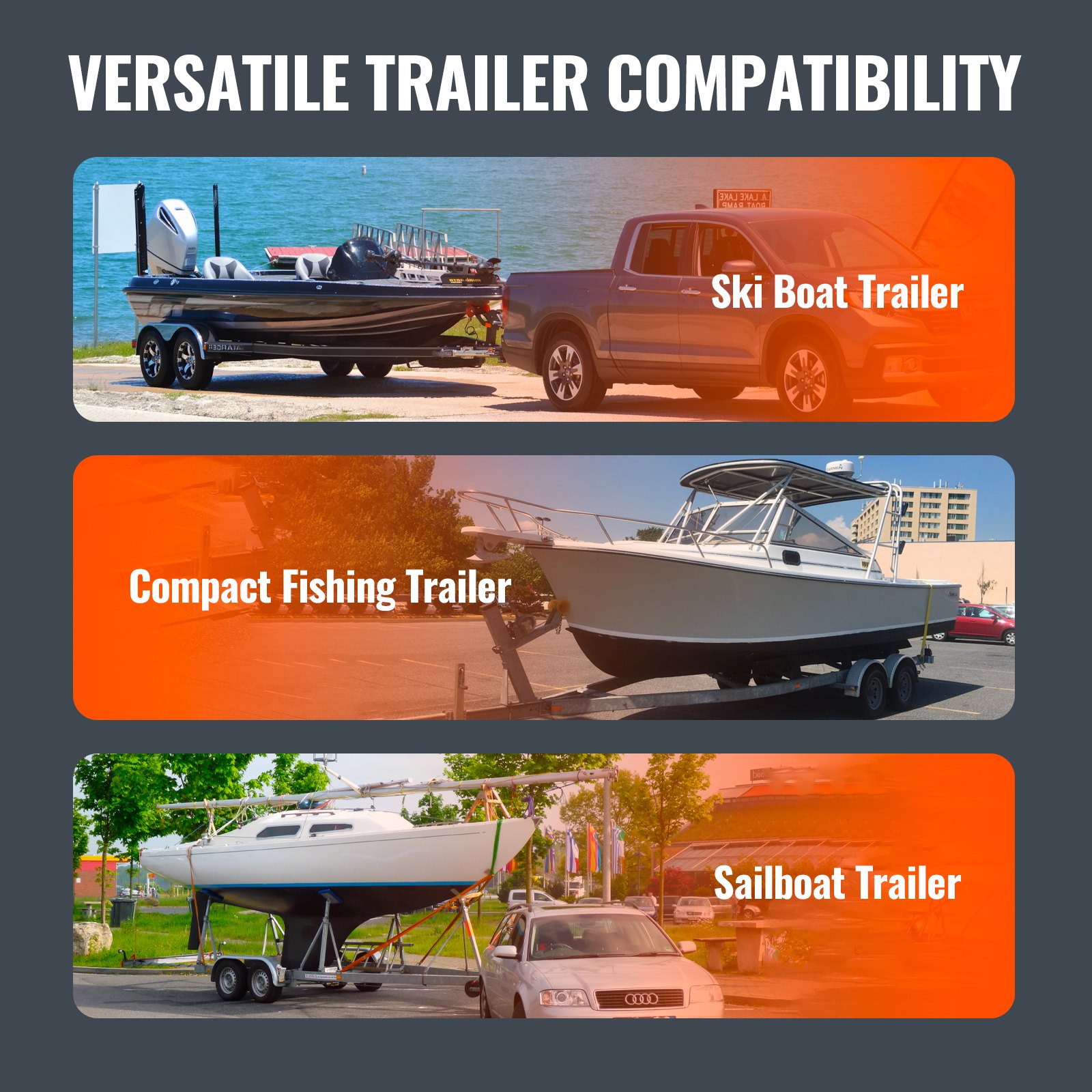 VEVOR Boat Trailer Guide, 1.5M Adjustable Design Trailer Guide Poles ...