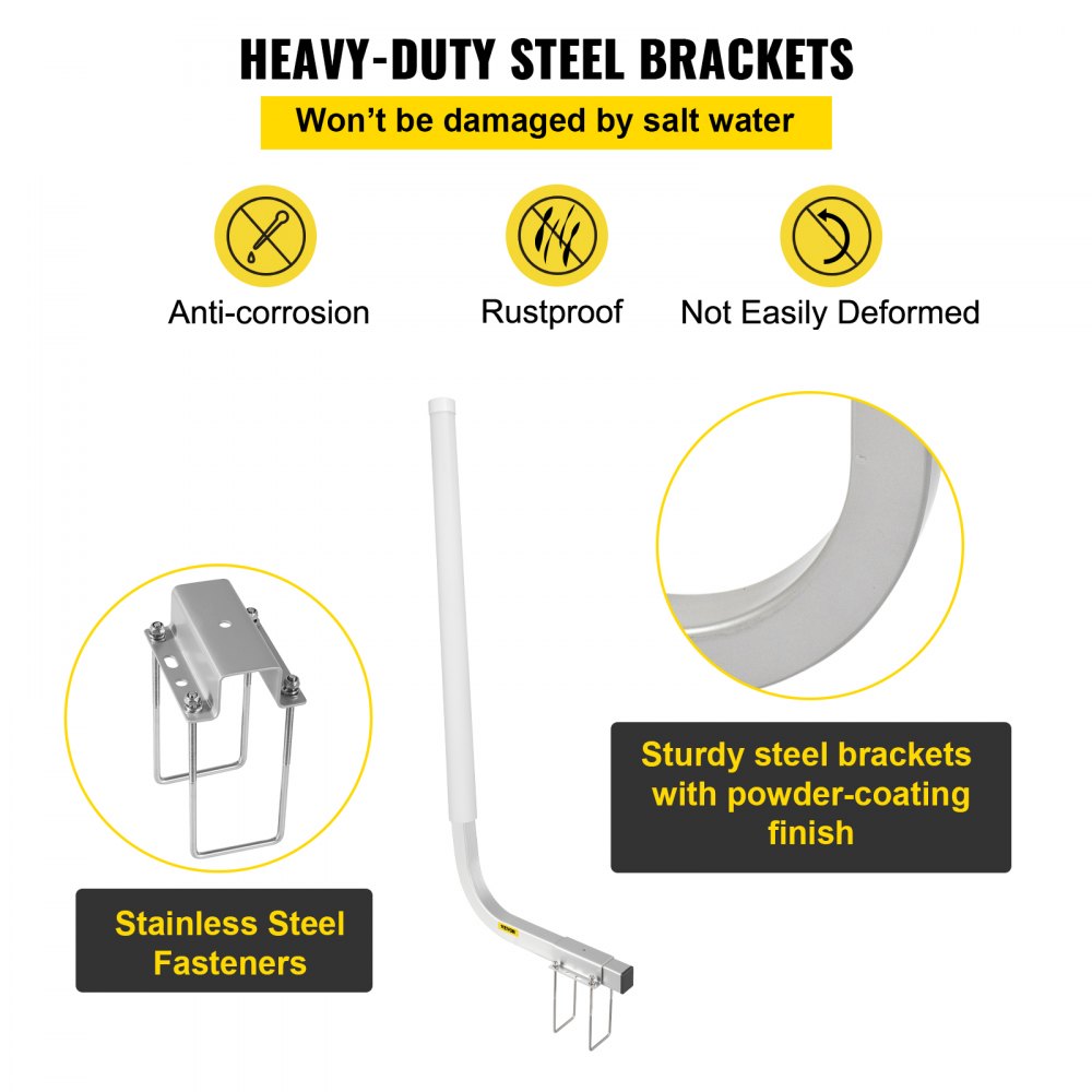 VEVOR Boat Trailer Guide-ons, 40", 2PCS Steel Trailer Post Guide on ...