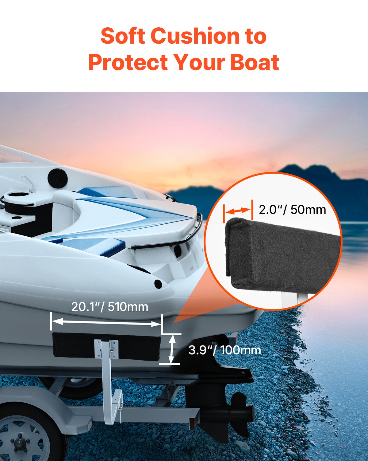 VEVOR Marine Trailer Assistant, 27.6” Flexibly Adjustable Bunk Guide ...