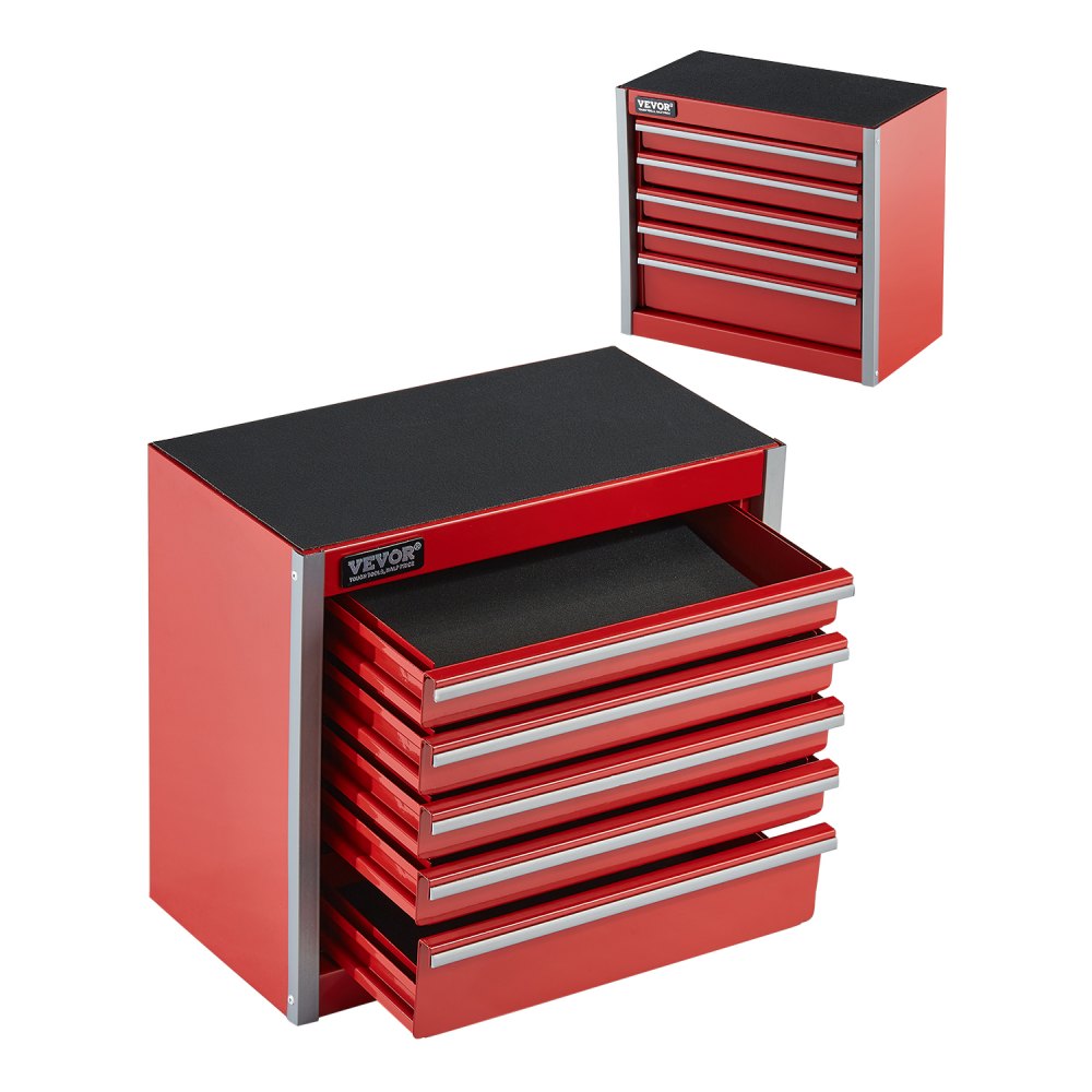 VEVOR Tool Box 8.6-inch Portable Metal Tool Box 5 Drawers Tool ...