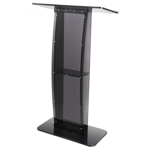VEVOR Acrylic Podium 47" Acrylic Podium Stand Reading Surface Storage ...