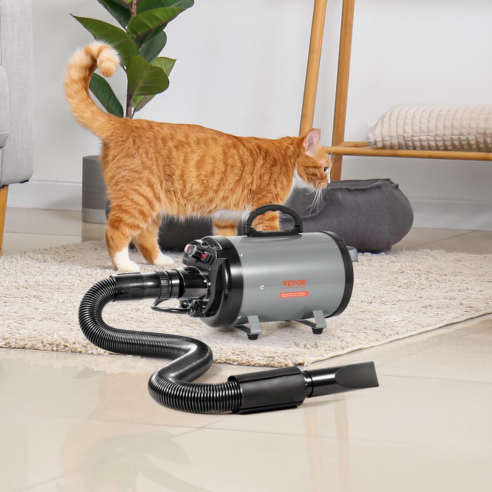VEVOR Dog Dryer, 2000W/2.7HP Dog Blow Dryer, Pet Grooming Dryer with ...