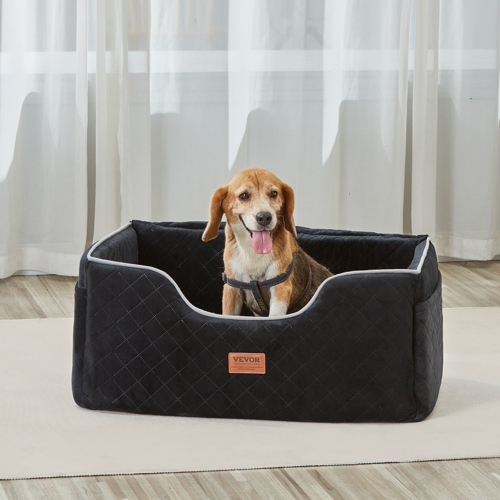 VEVOR Large Dog Car Seat – 55 lbs Capacity, Booster Bed