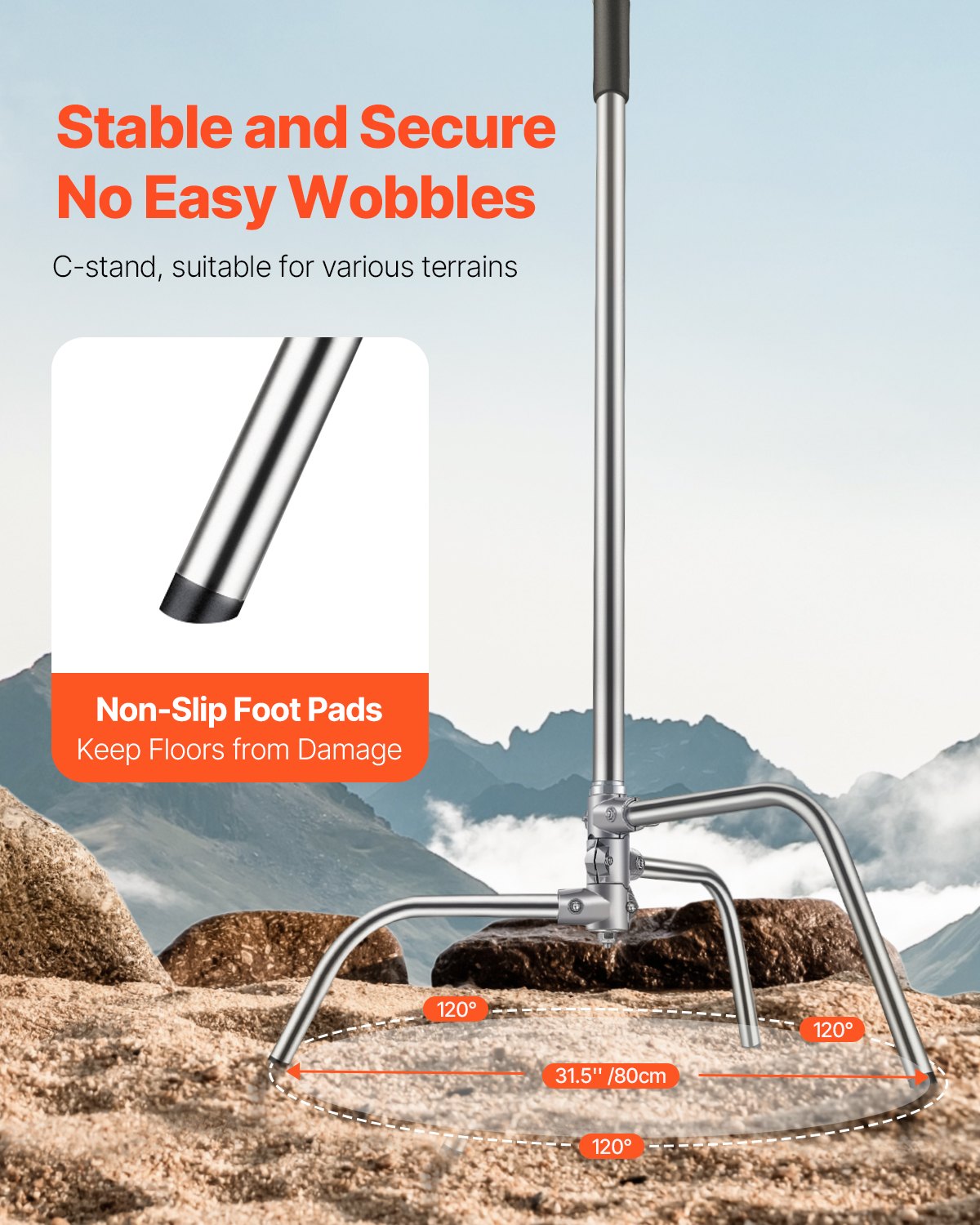 VEVOR Light Stand for Photography with 44 lbs Load Capacity