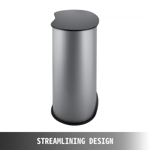 VEVOR Portable Trade Show Counter Corrugated Plastic Sidewalls Pop Up Podium Counter Black Top ...