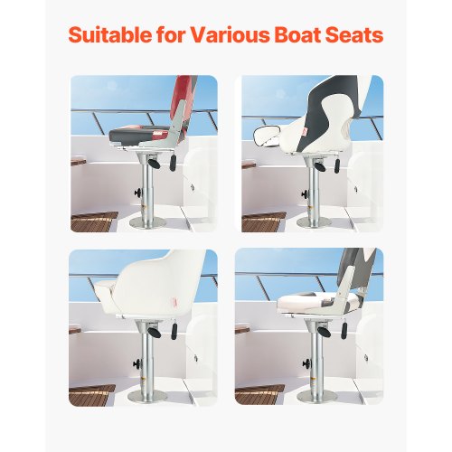 VEVOR Boat Seat Pedestal 13.39-19.2 Inches Height Adjustable Boat Seat ...