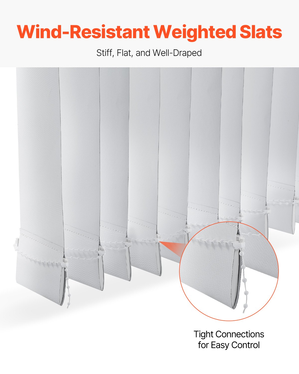 VEVOR Slats for Vertical Blinds — Light-Blocking Panels