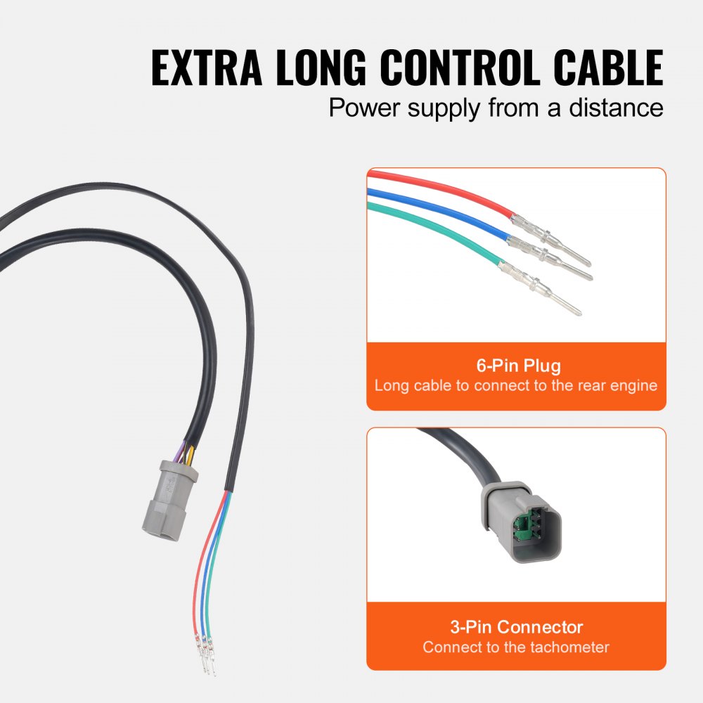 VEVOR Boat Throttle Control, 5006180 Side-Mounted Outboard Remote ...