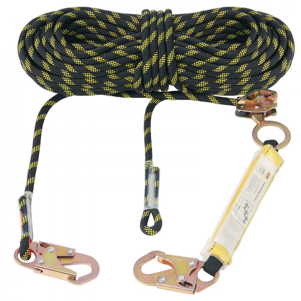 VEVOR Vertical Lifeline, 150ft (45.7m) Outdoor Climbing Rope 30KN ...