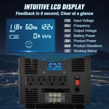 VEVOR Pure Sine Wave Inverter 3500 Watt Power Inverter, DC 12V to AC ...