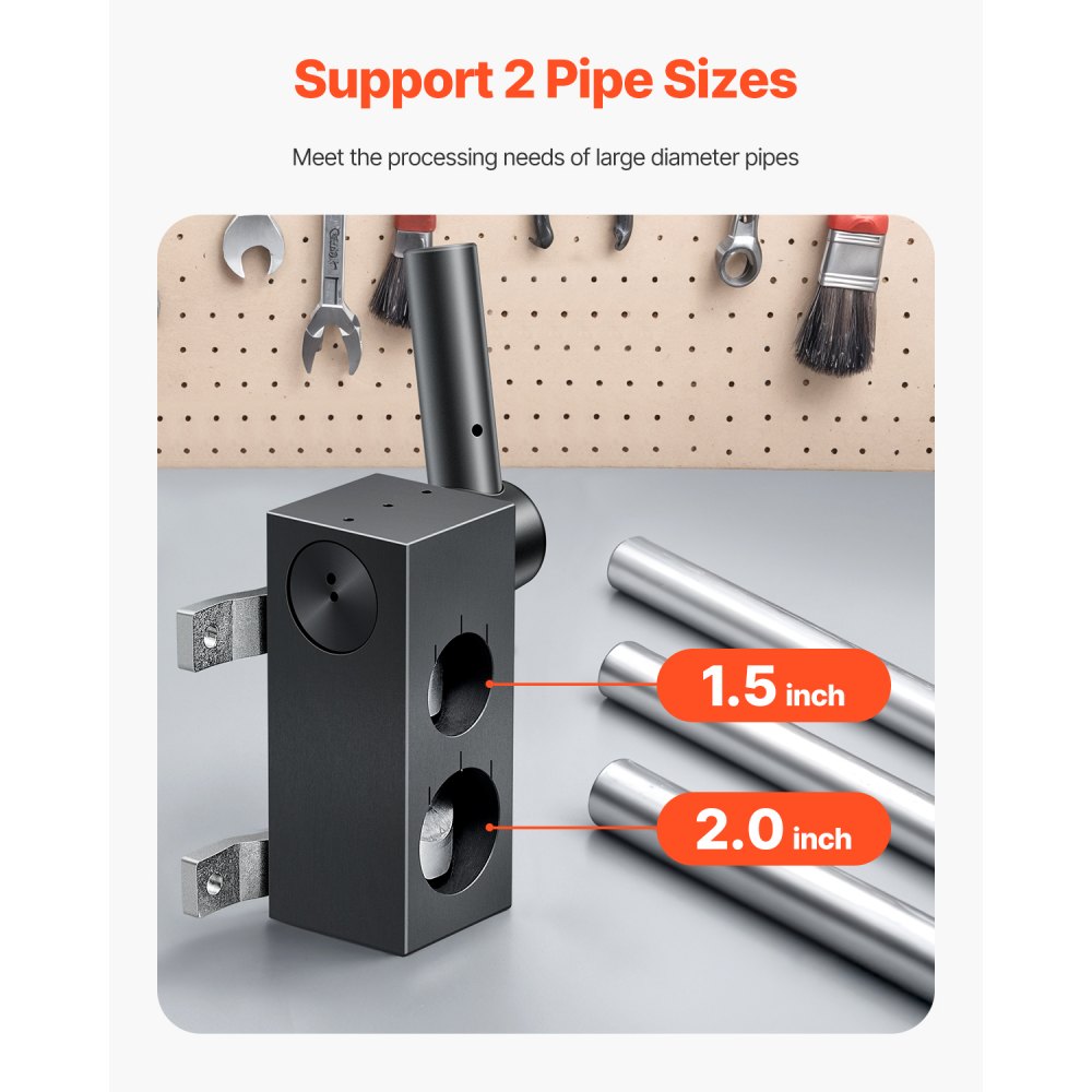 VEVOR Steel Pipe Notcher – 1.5 / 2" Pipes, 3 mm, 90° Joints