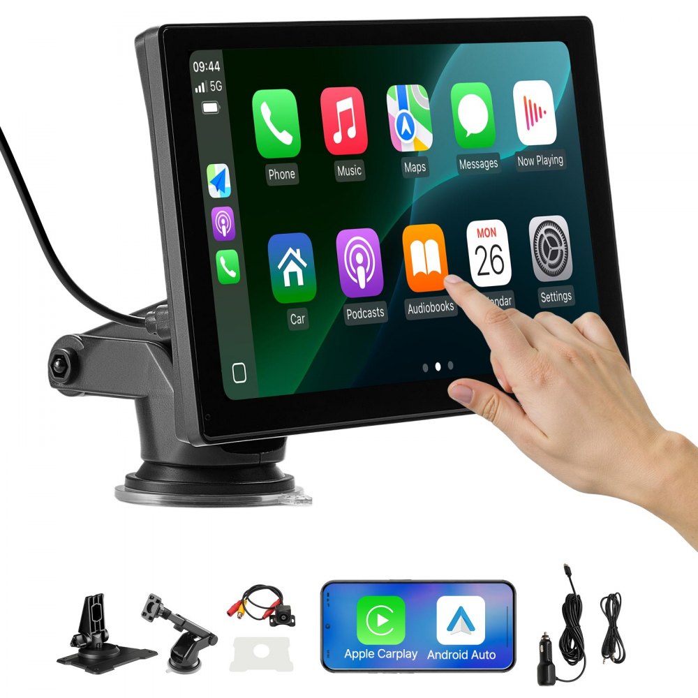 VEVOR Wireless Car Stereo, 9-Inch HD Portable Radio Touch Screen ...