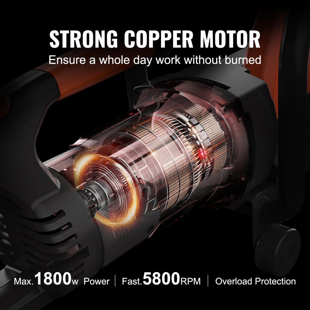 VEVOR Electric Concrete Saw, 9 in, 1800 W 15 A Motor Circular Saw ...