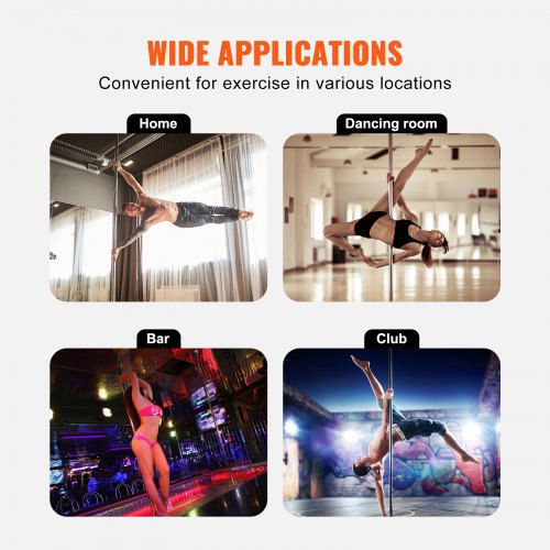 VEVOR Professional Dancing Pole, Spinning Static Dancing Pole Kit ...