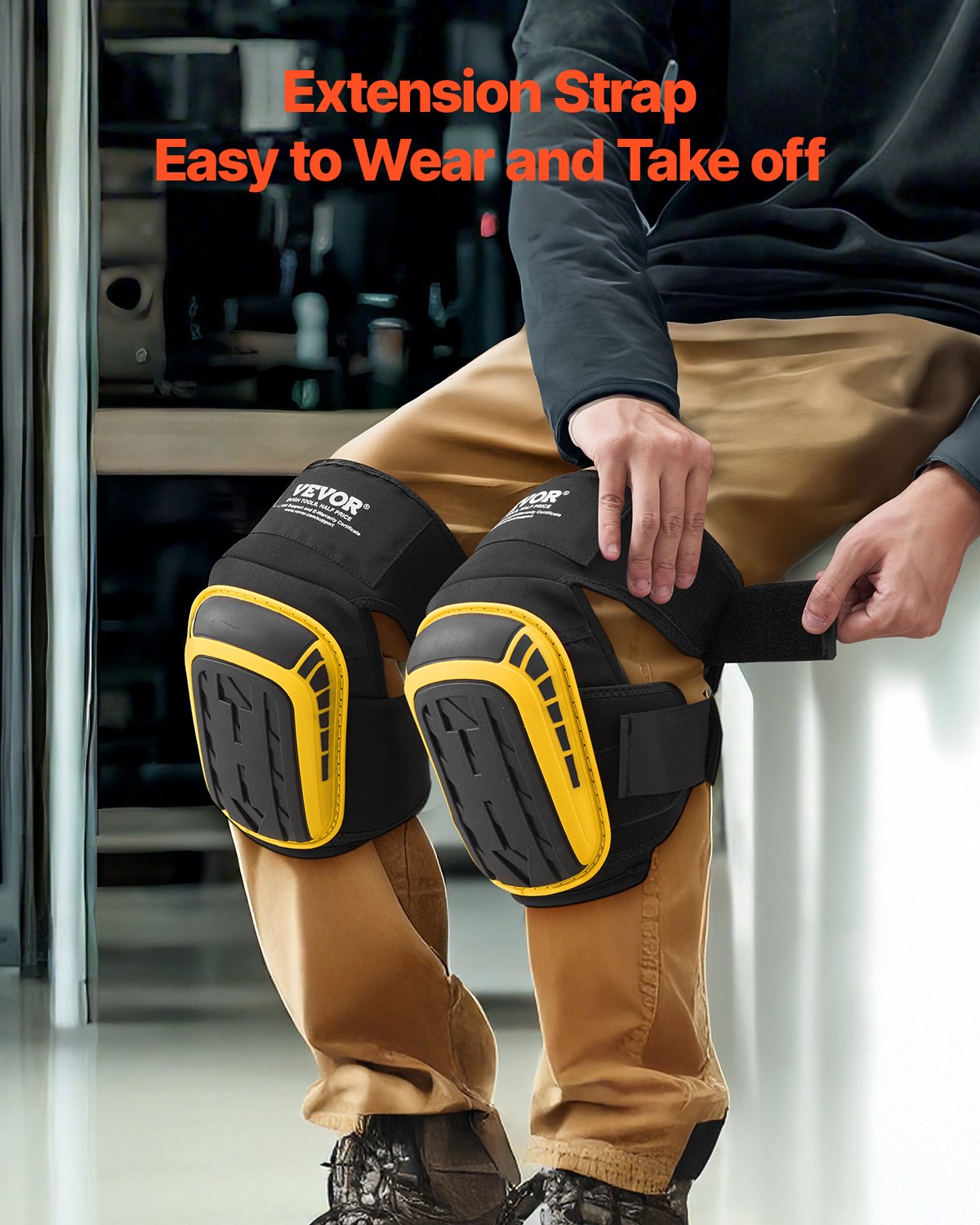 VEVOR Knee Pads for Work, Extended Heavy Duty Construction Knee Pads ...