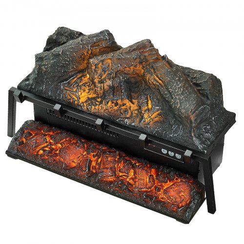 23 Inch Electric Fireplace Log Heater with Crackling Sound Timer Remote ...