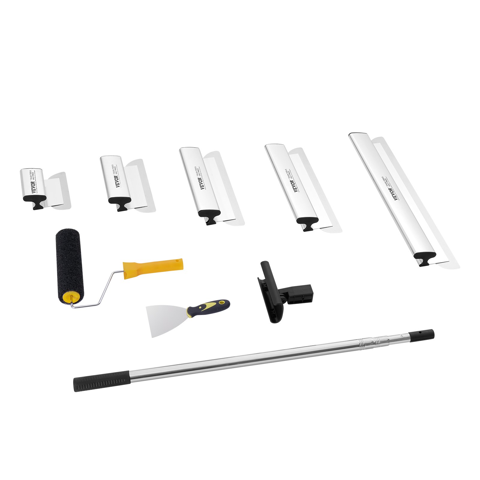 VEVOR Drywall Skimming Blade Set, 7/10/14/16/24 in Skimming Blades + 34 ...