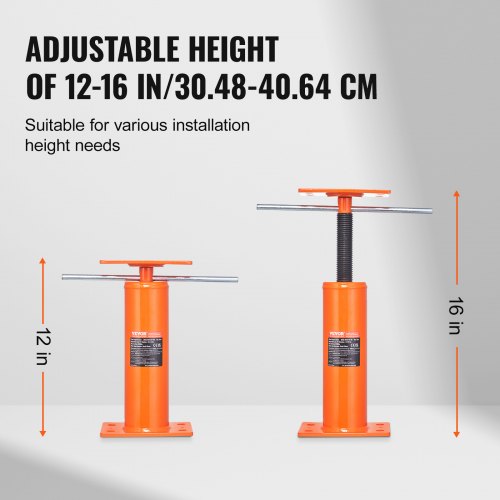 VEVOR 2PCS Adjustable Floor Jack Post House Floor Leveling Lift 12"-16 ...