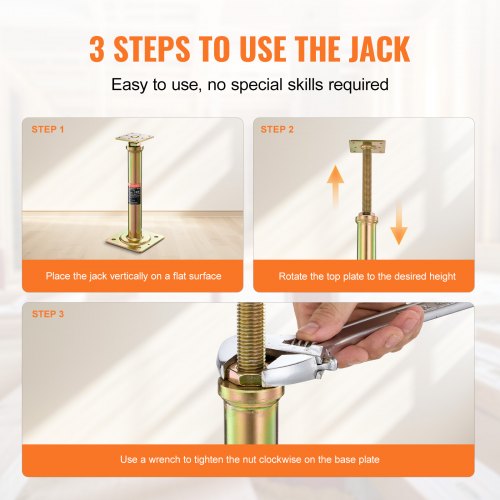VEVOR 4PCS Adjustable Floor Jack Post House Floor Leveling Lift 11.6 ...