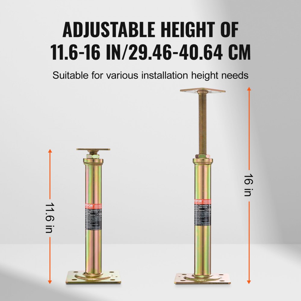 VEVOR 4PCS Adjustable Floor Jack Post House Floor Leveling Lift 11.6 ...