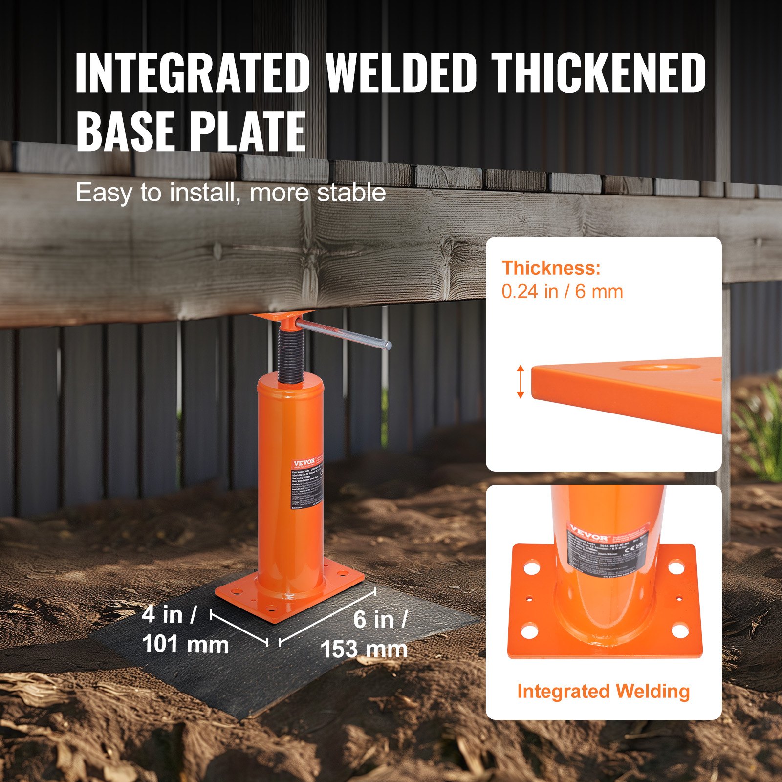 VEVOR House Floor Jack, 12"-16" Height Range, 9700 lbs Max Load ...