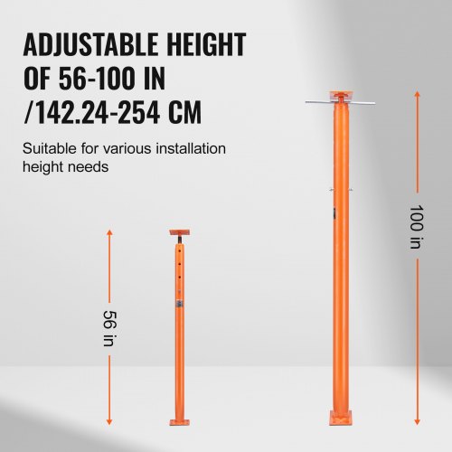 VEVOR Adjustable Floor Jack Post House Floor Leveling Lift 56"-100 ...
