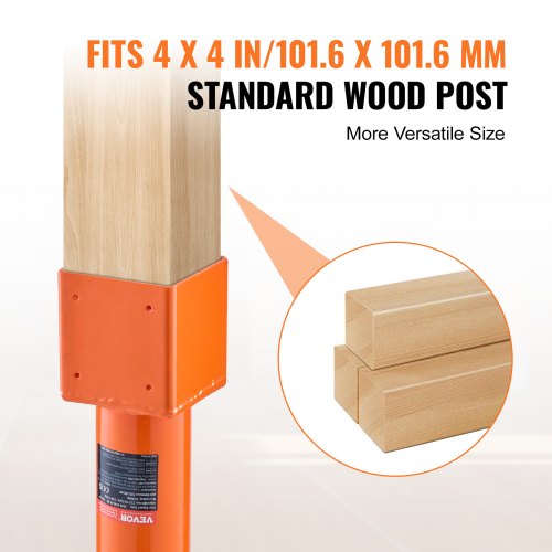 VEVOR Screw Jack Post, 4" x 4", 13.2"-18.7" Height Range, 24700 lbs Max ...