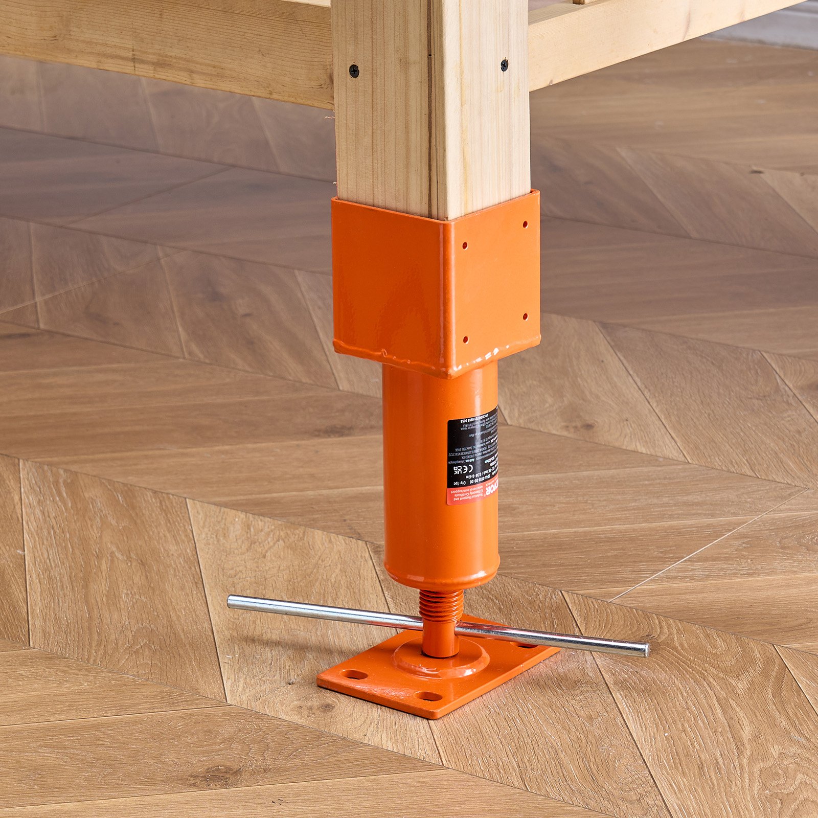 VEVOR Screw Jack Post, 4" x 4", 13.2"-18.7" Height Range, 24700 lbs Max ...