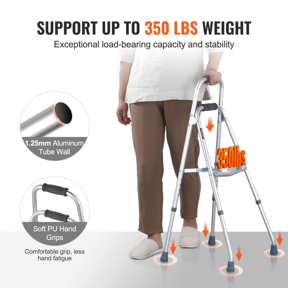 VEVOR Folding Hemi Walker One Arm Mobility Walker for Senior ...